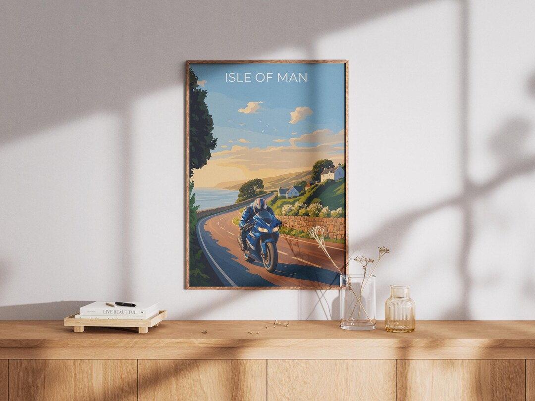 Yamaha Motorcycle Isle of Man TT Poster – Vintage Racing Wall Art | TT ...