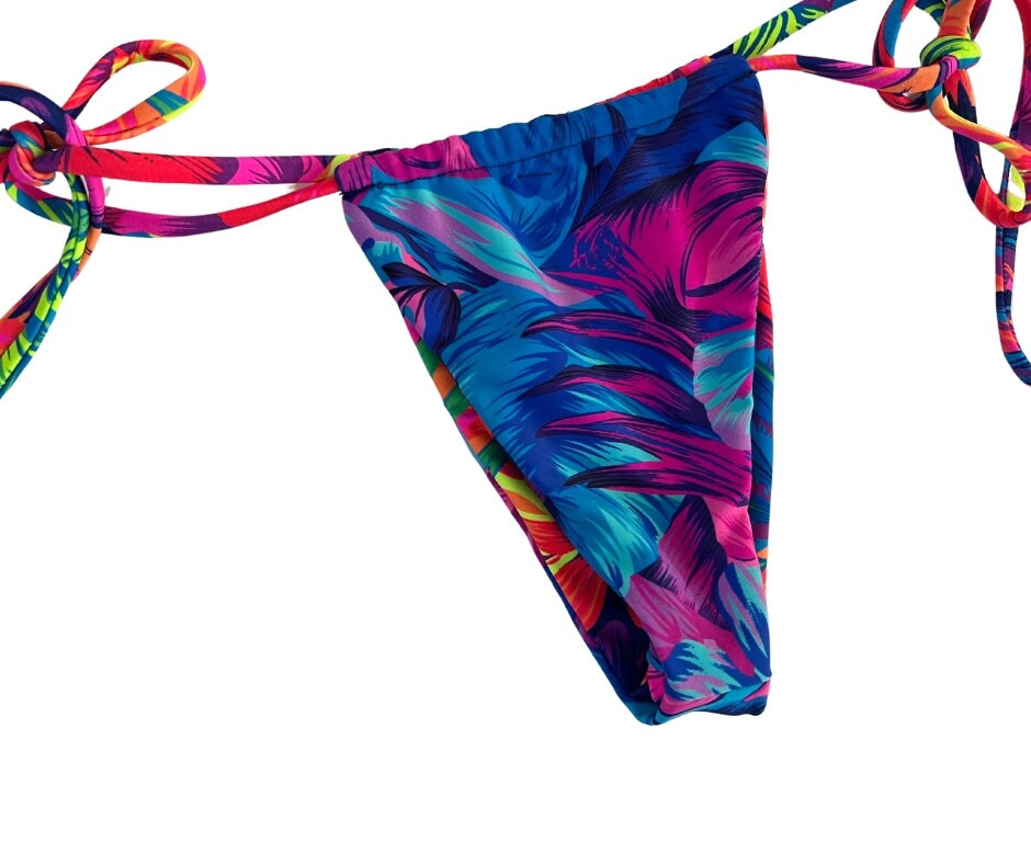 Cheeky Thong Adjustable Bikini Bottom Skimpy Bottom Ibiza - Etsy