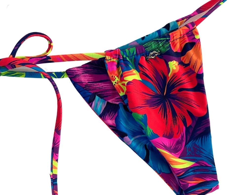 Cheeky Thong Adjustable Bikini Bottom Skimpy Bottom Ibiza - Etsy