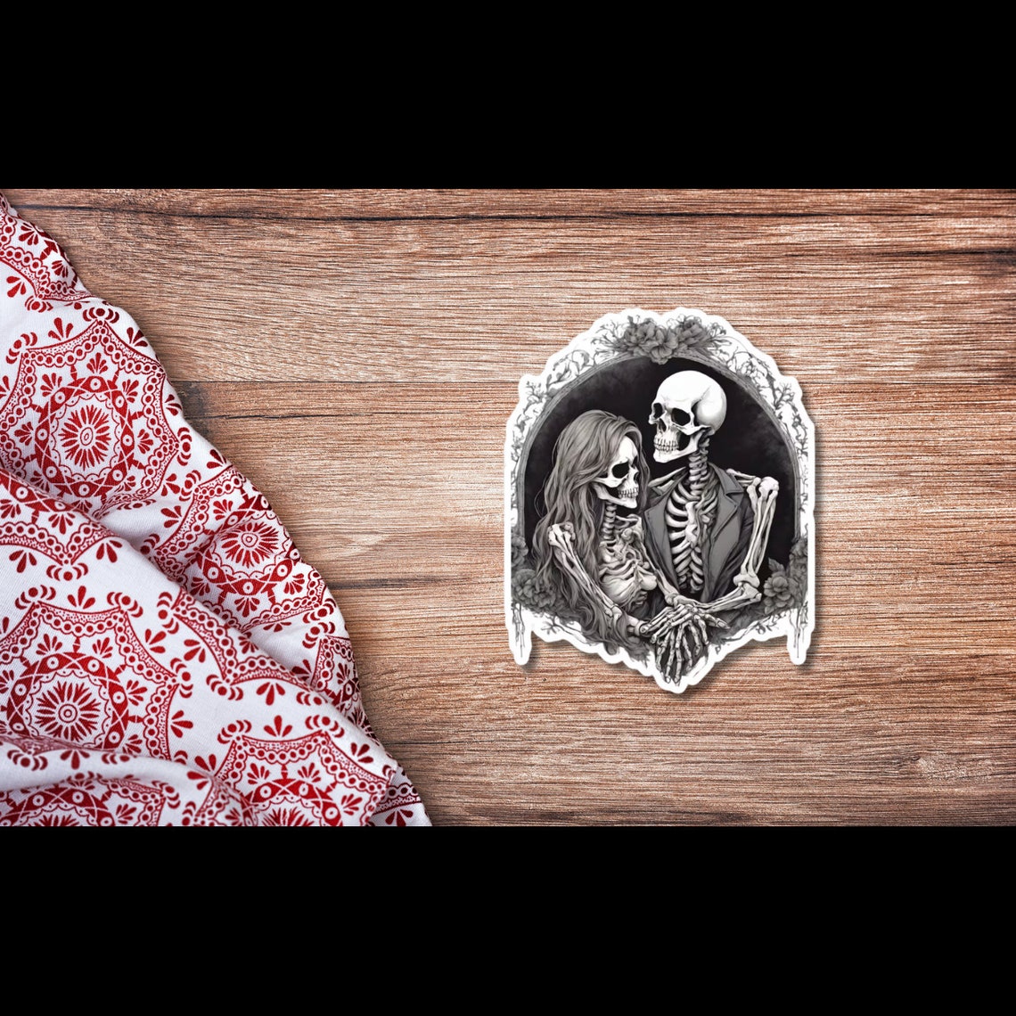 Dark Romantic Decal, Skeleton Decal, Skulls Decal, Sticker, Gothic Sticker, Water Bottle Sticker ...