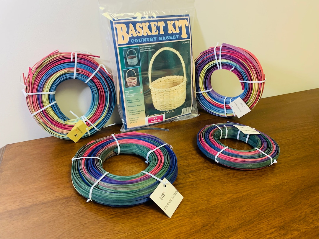 Space Dyed Reed 1/4" & 1/2" Coils, Country Garden and Pastel Rainbow ...