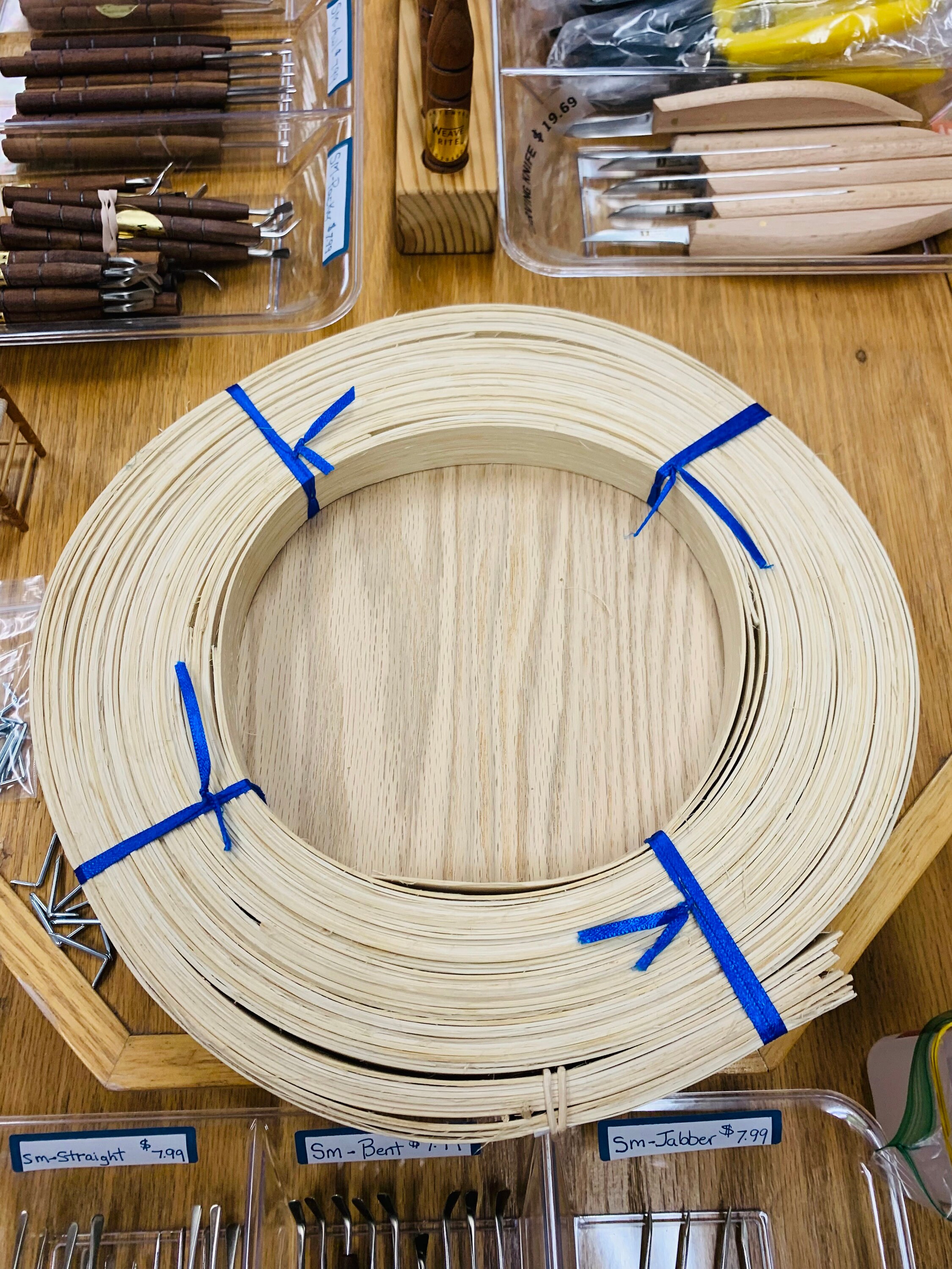 Flat Reed 7/8 Rattan Reeds Basket Weaving Supplies 1 Pound Coil ...