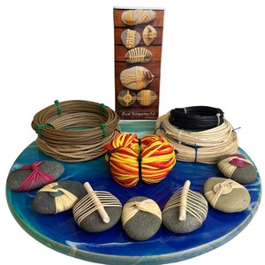 Rock Wrapping DIY Craft Kit: Zen Stone Art With Cane & Cord - Etsy