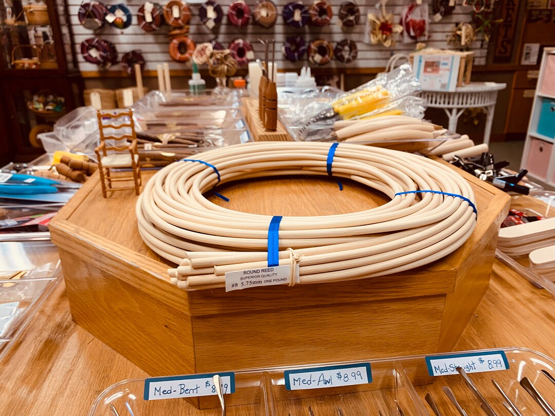 Round Reed 8 5-6mm Wide Rattan Wicker Furniture DIY Spontaneous ...