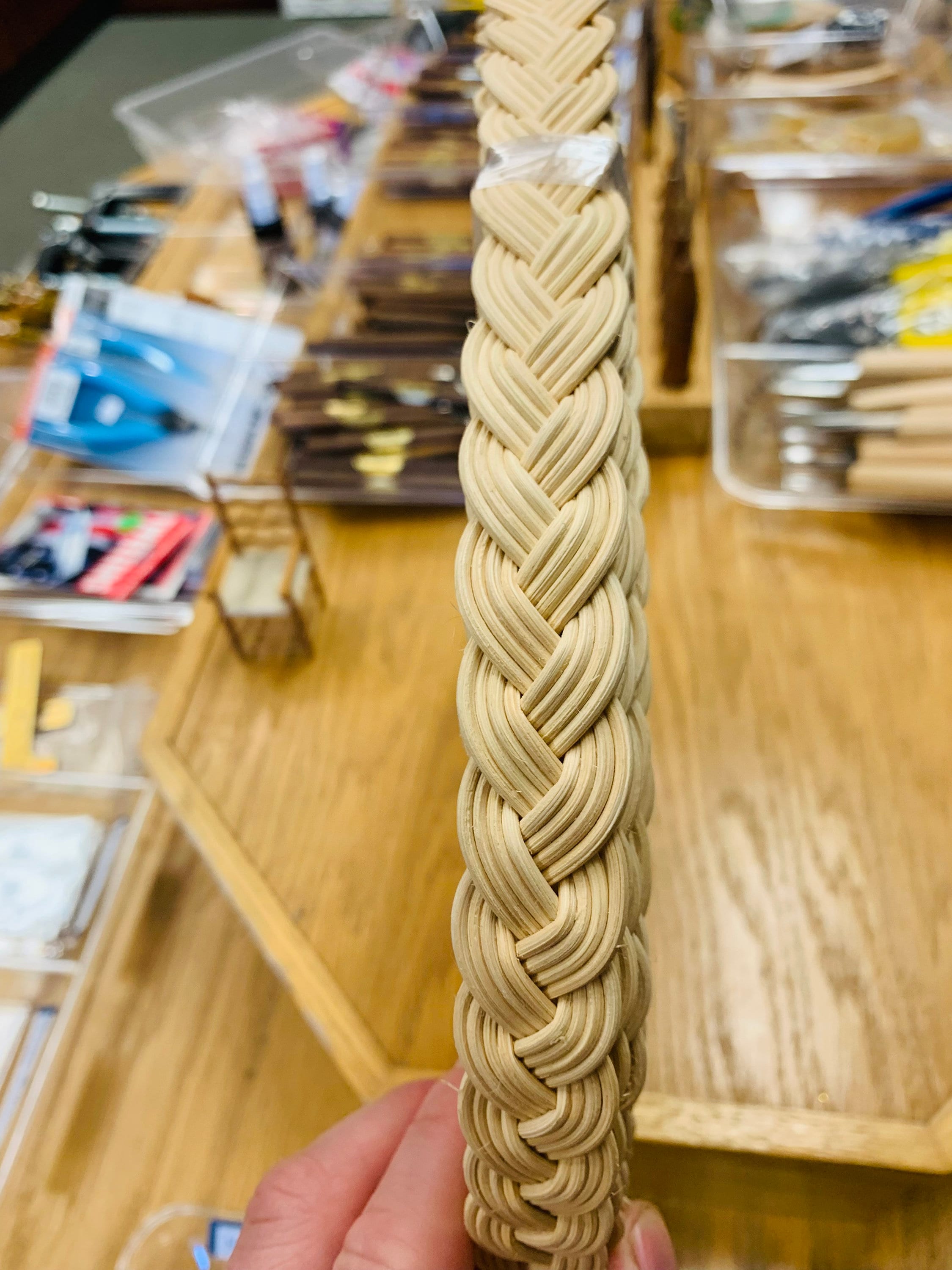 Round Reed Rattan Braid 7/8" - Twisted 4 Ply - Four Woven Strands of ...