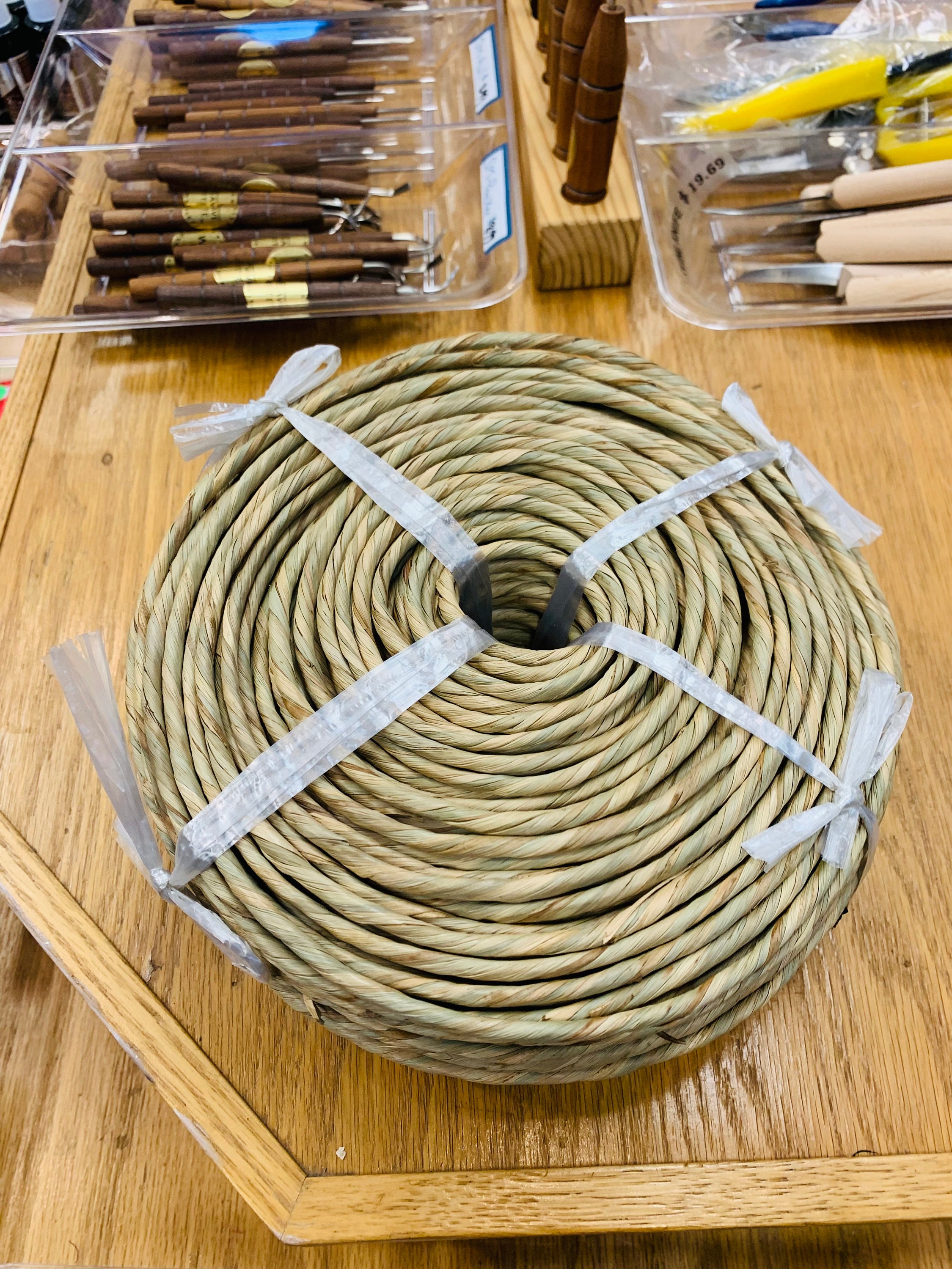 Pre Twisted Natural Rush: 4-5mm Seagrass Rope for DIY Weaving - Etsy