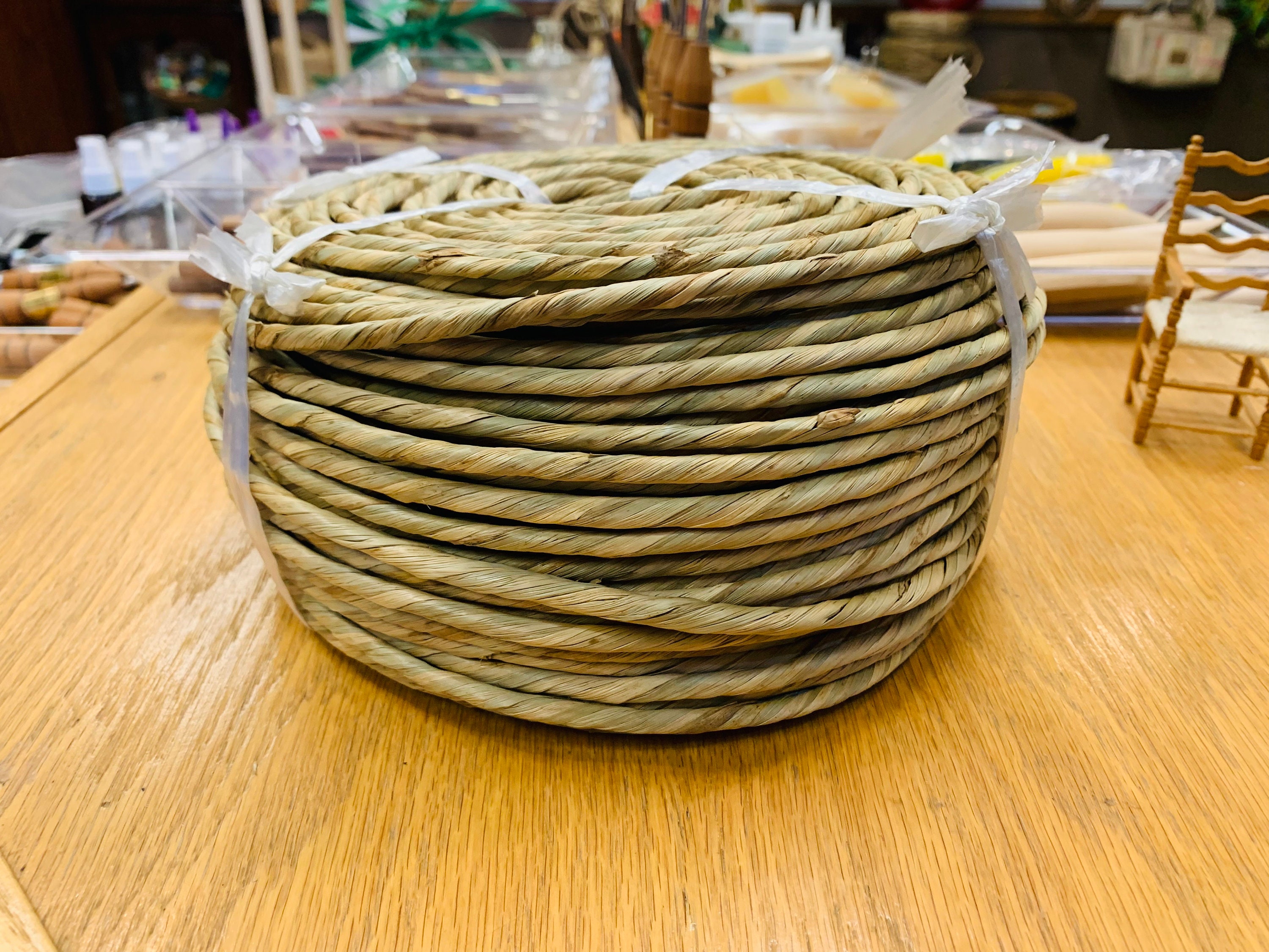 Pre Twisted Natural Rush: 4-5mm Seagrass Rope for DIY Weaving - Etsy