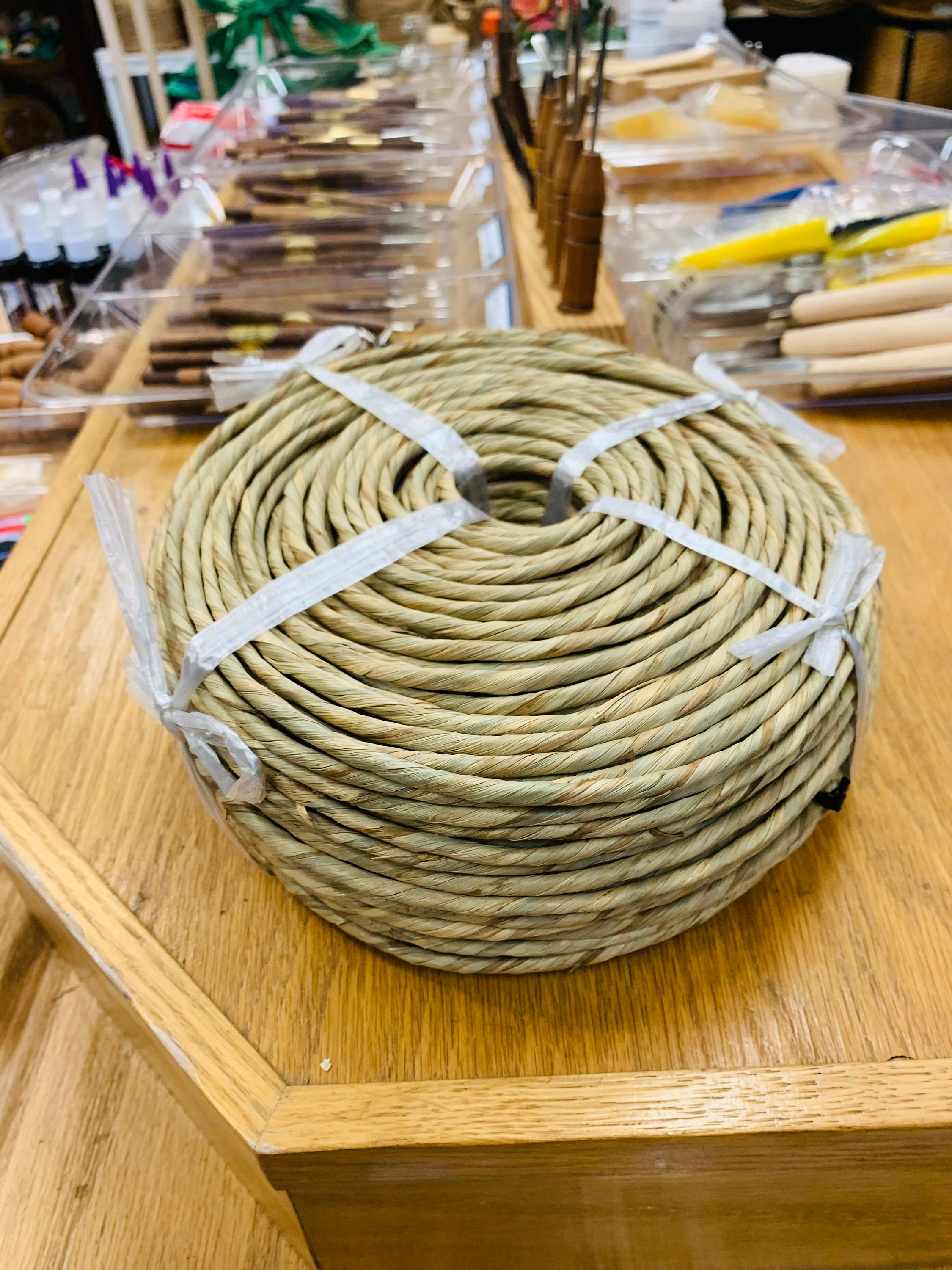 Pre Twisted Natural Rush: 4-5mm Seagrass Rope for DIY Weaving - Etsy