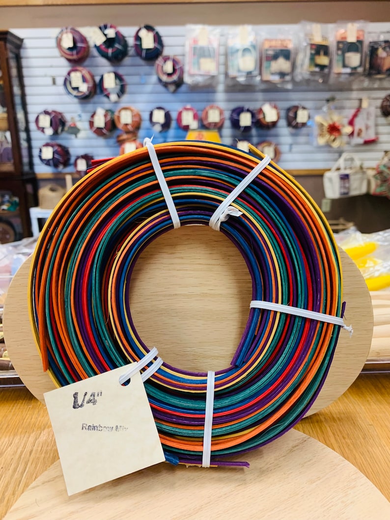 Rainbow Basket Weaving Reed: 1/4" Flat & #3 Round DIY Craft Supply - Etsy