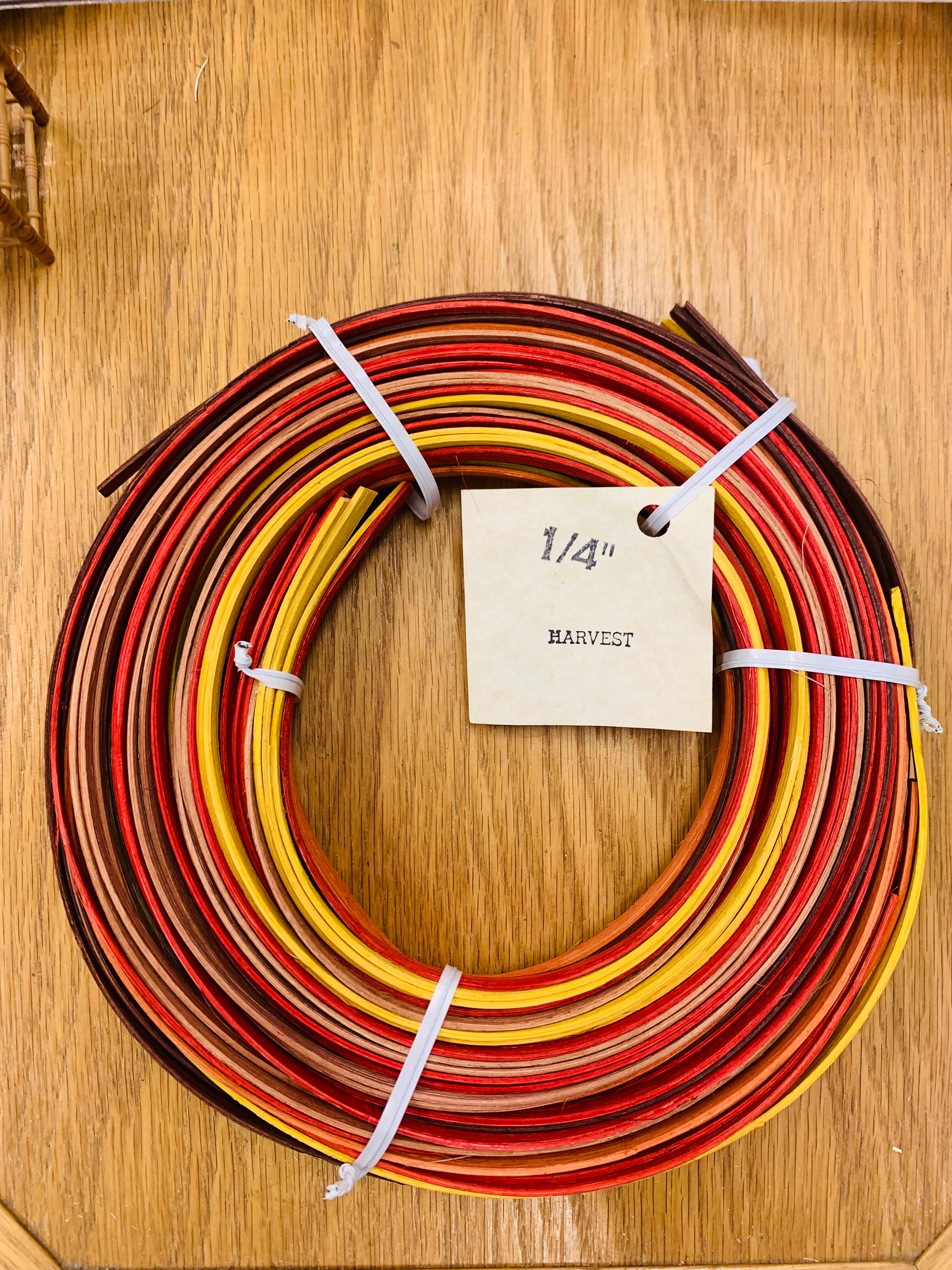 Harvest Colored Flat Reed 1/4 Autumn Colors Approximately 100 Ft Pre ...