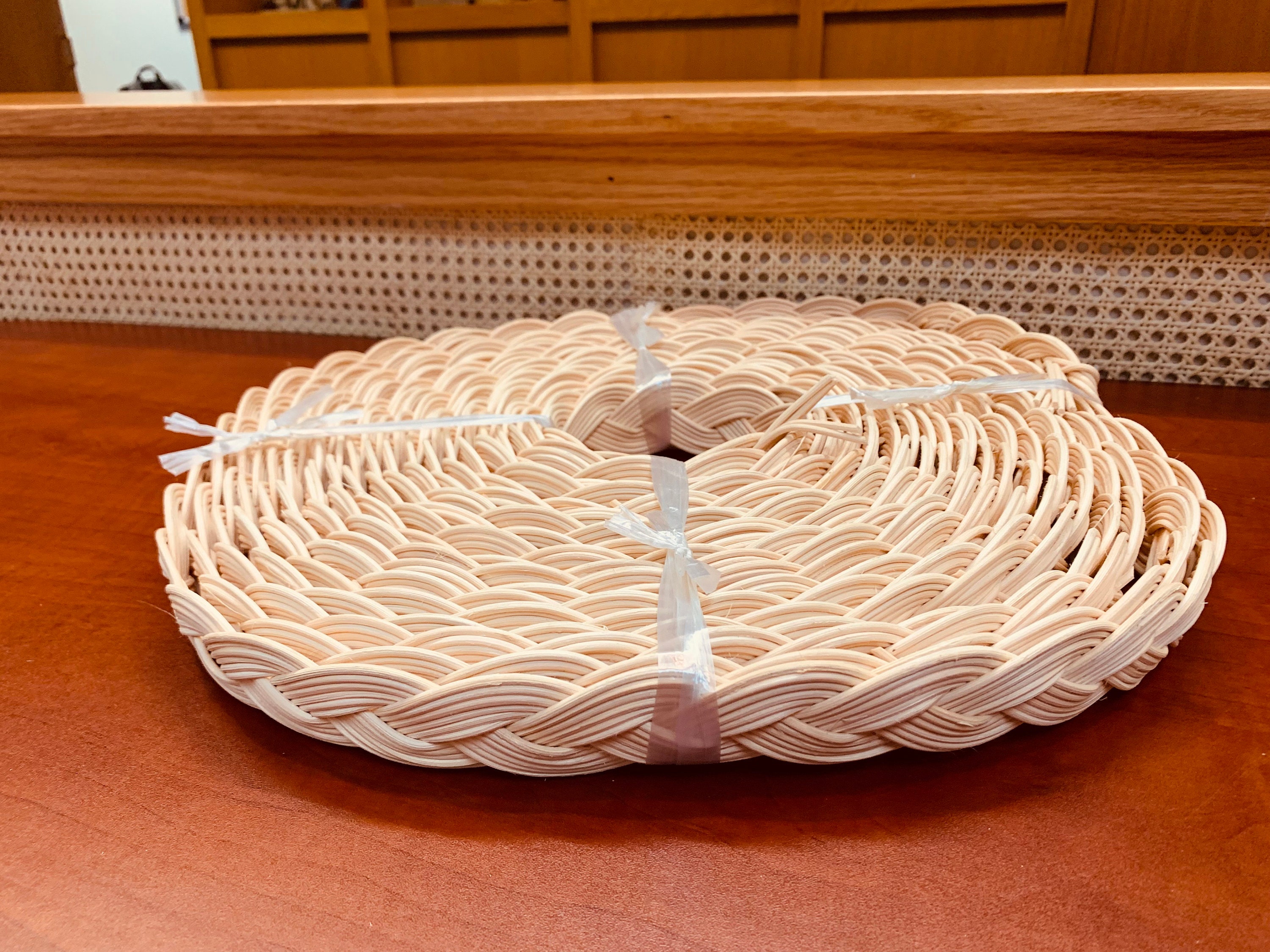 Round Reed Rattan Braid 1.5 Wide Twisted 4 Ply Woven Strands of Round ...