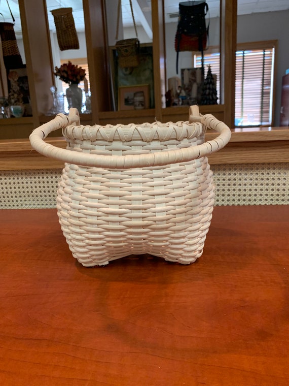 Cat Head Basket Pattern Brown Pink Cat Face Storage Basket At