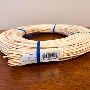 Round Reed 4, 500 Ft per Coil, 2.75mm 7/64 in Diameter, Purse, Seat ...