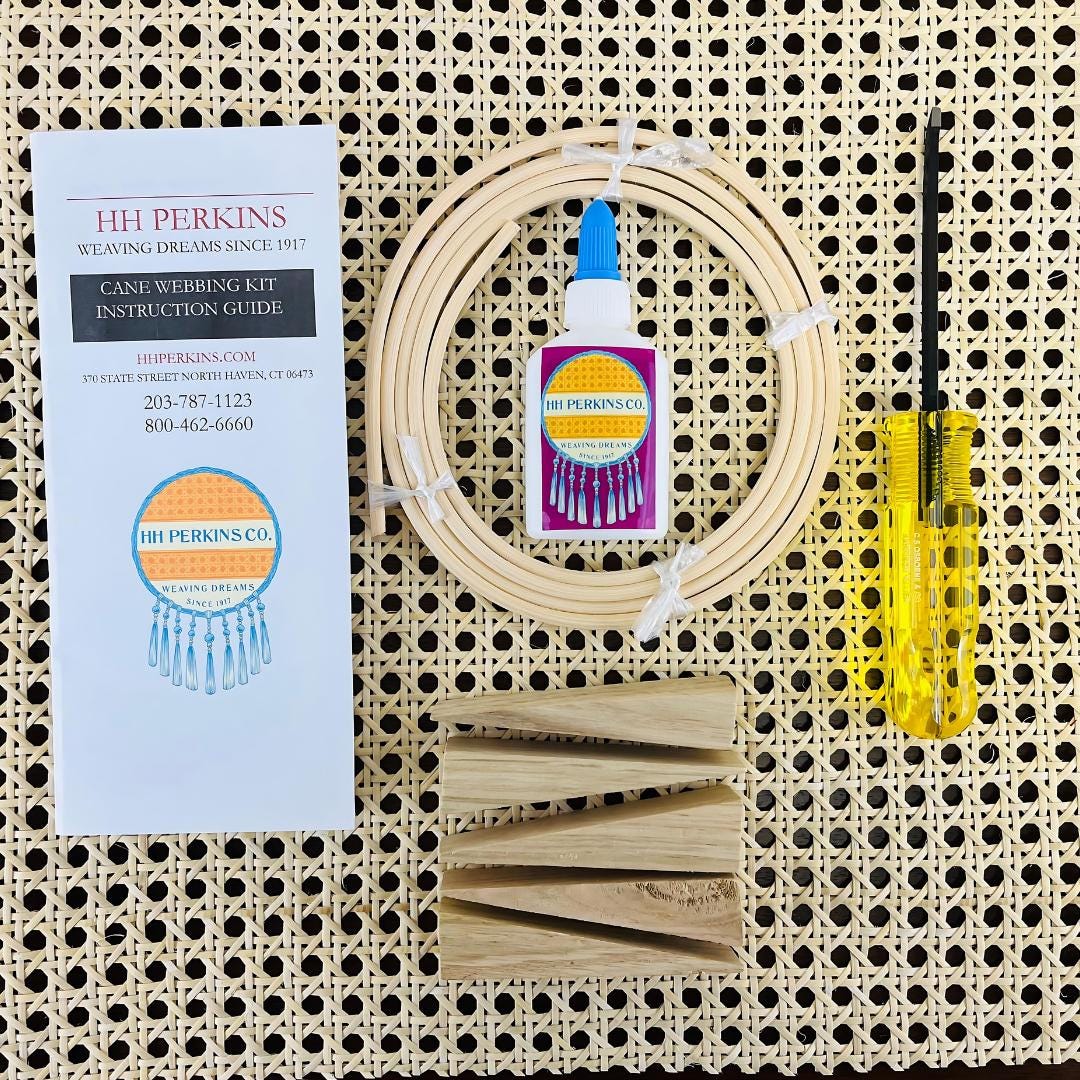 Cane Webbing Kit - Fine Rattan, Reed Spline, Remover Chisel, Wedges ...
