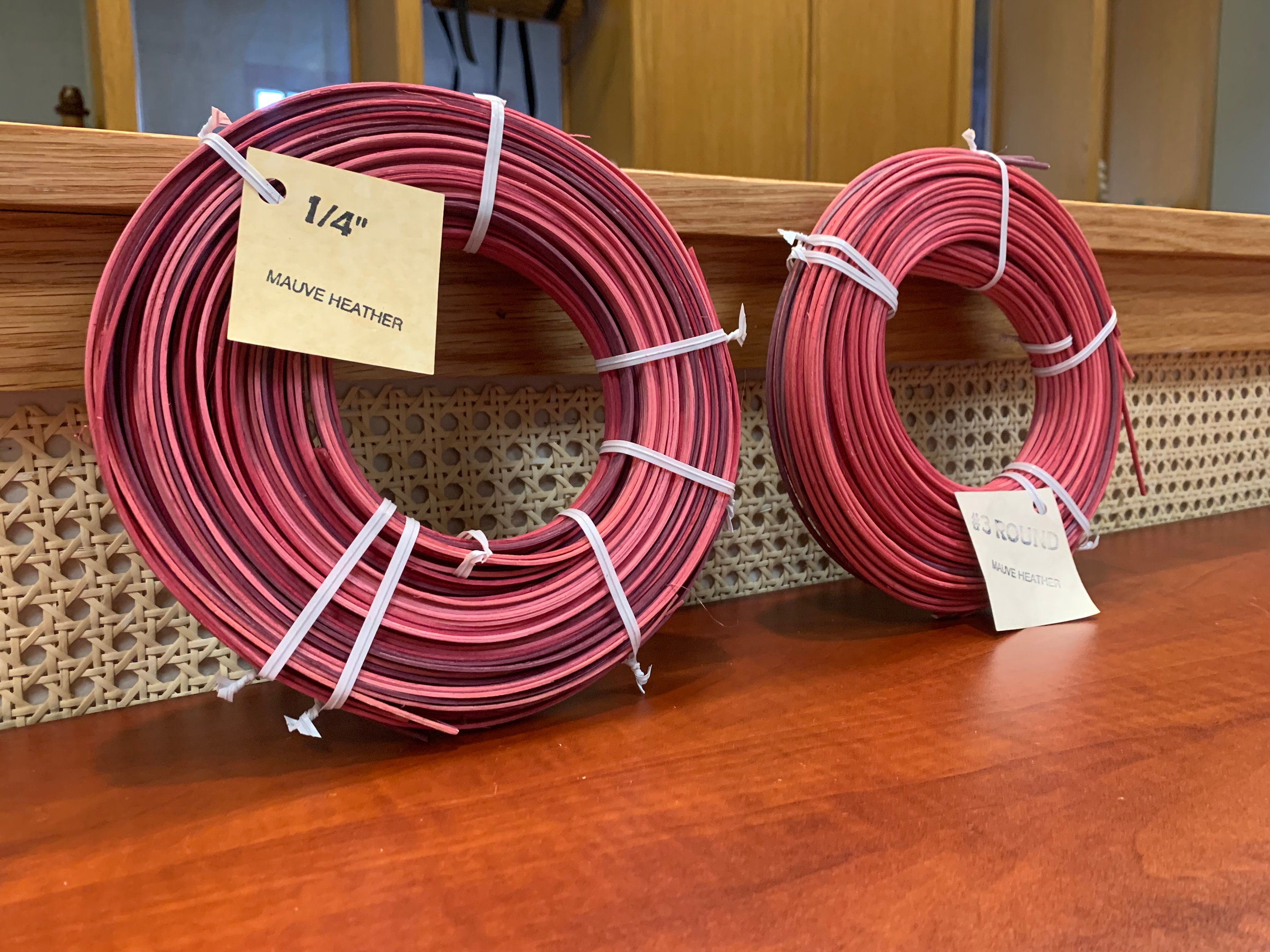1/4 Mauve Heather Dyed Reed & Mauve Heather Dyed Round - Etsy