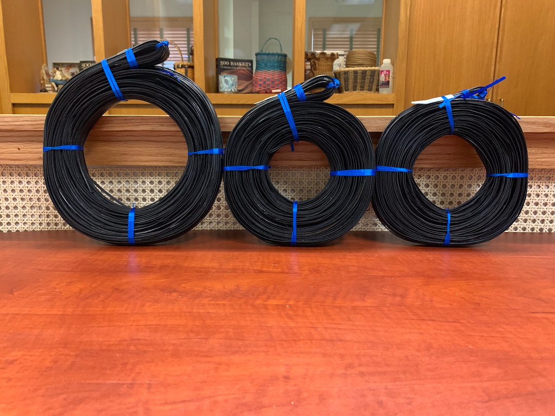 Black Binder Cane 4mm 5mm & 6mm - Pre Dyed Natural Strand Cane - 250 ...