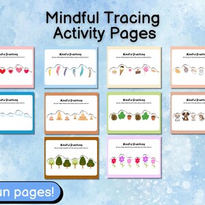 Mindful Tracing Activity Pages, Relaxation for Kids, Calming Breathing ...