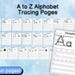 A to Z Alphabet Tracing Worksheets, ABC Printable for Kids, Preschool ...