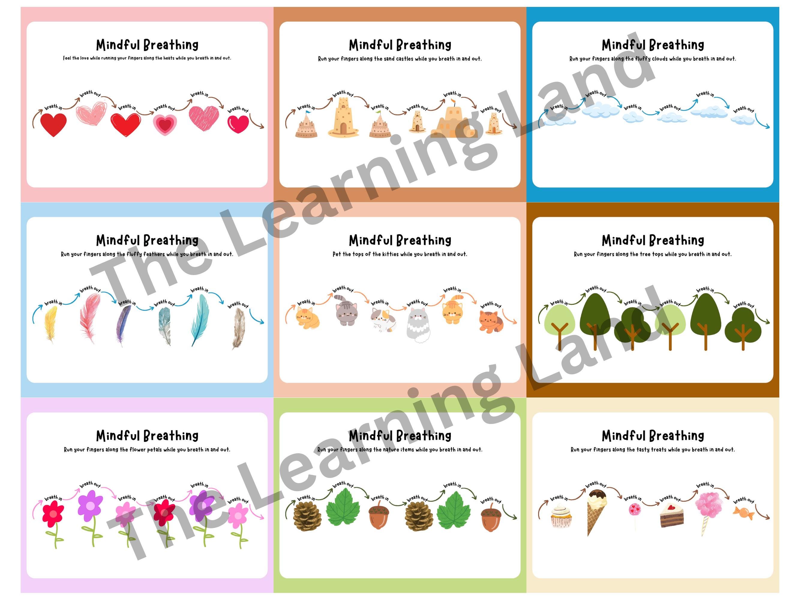 Mindful Tracing Activity Pages, Relaxation for Kids, Calming Breathing ...