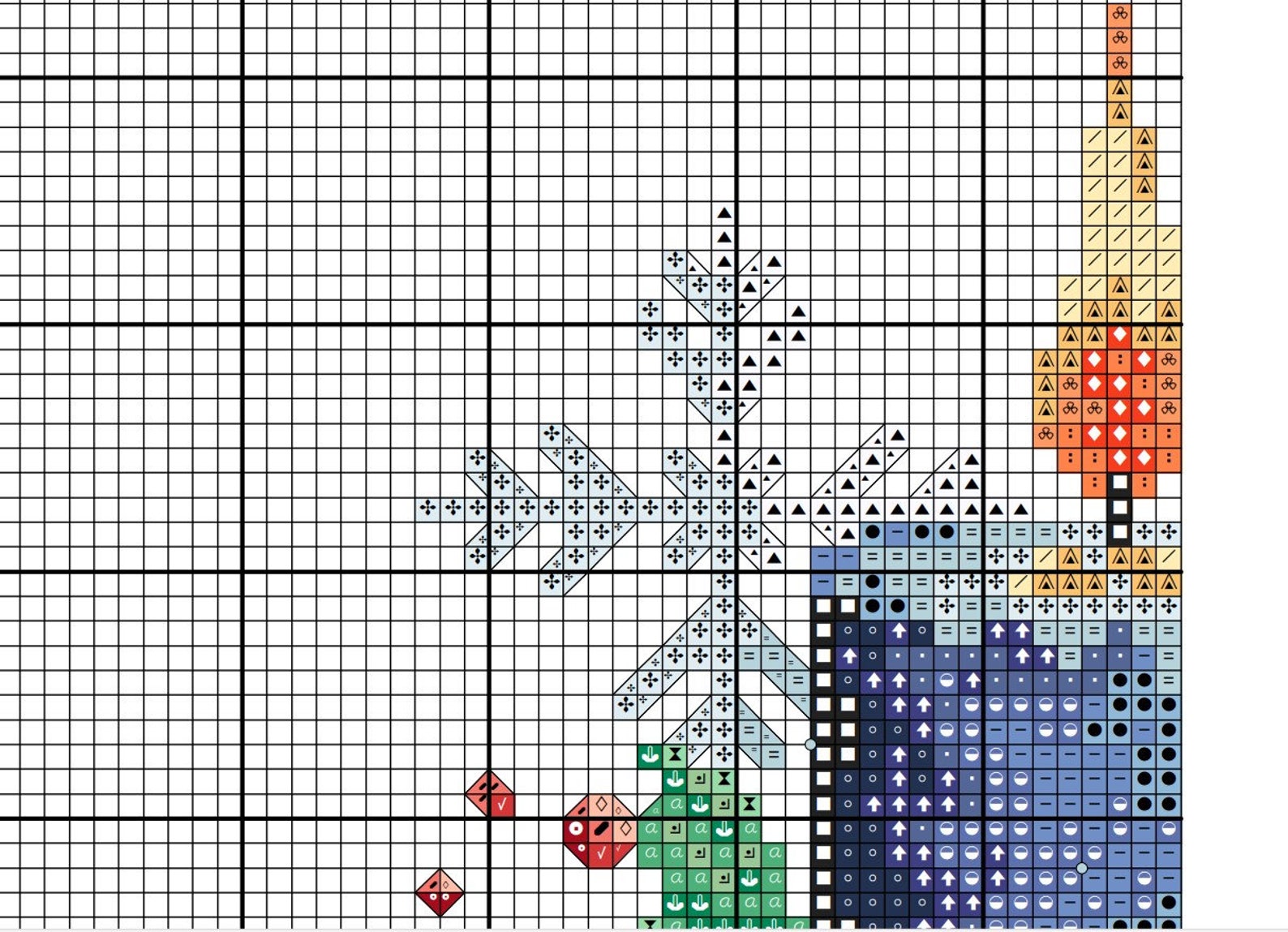 Christmas Pattern for Cross-stitching "christmas Candle". Cross-stitch ...
