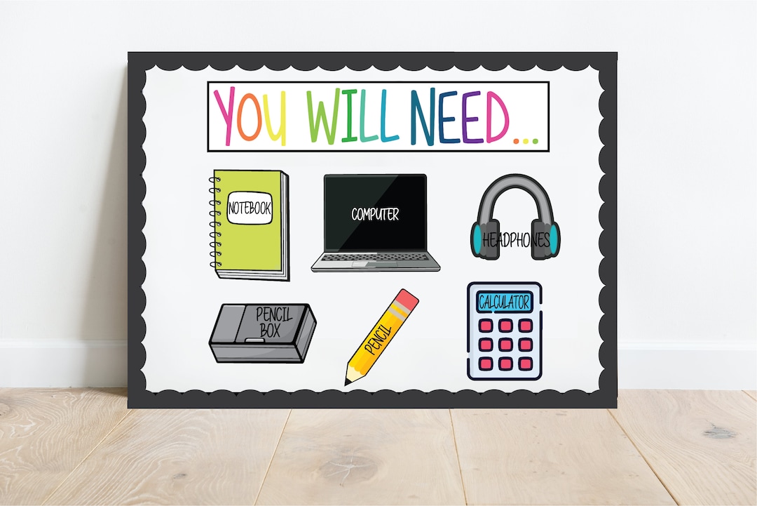 Printable Supply Board/classroom Display Kit, Teacher Bulletin Board ...