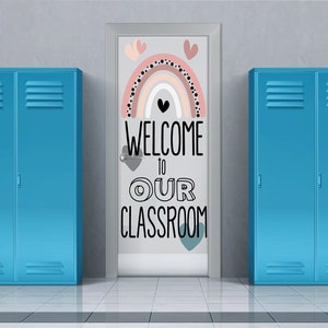 Boho Rainbow Printable Bulletin Board/classroom Door Display Kit ...