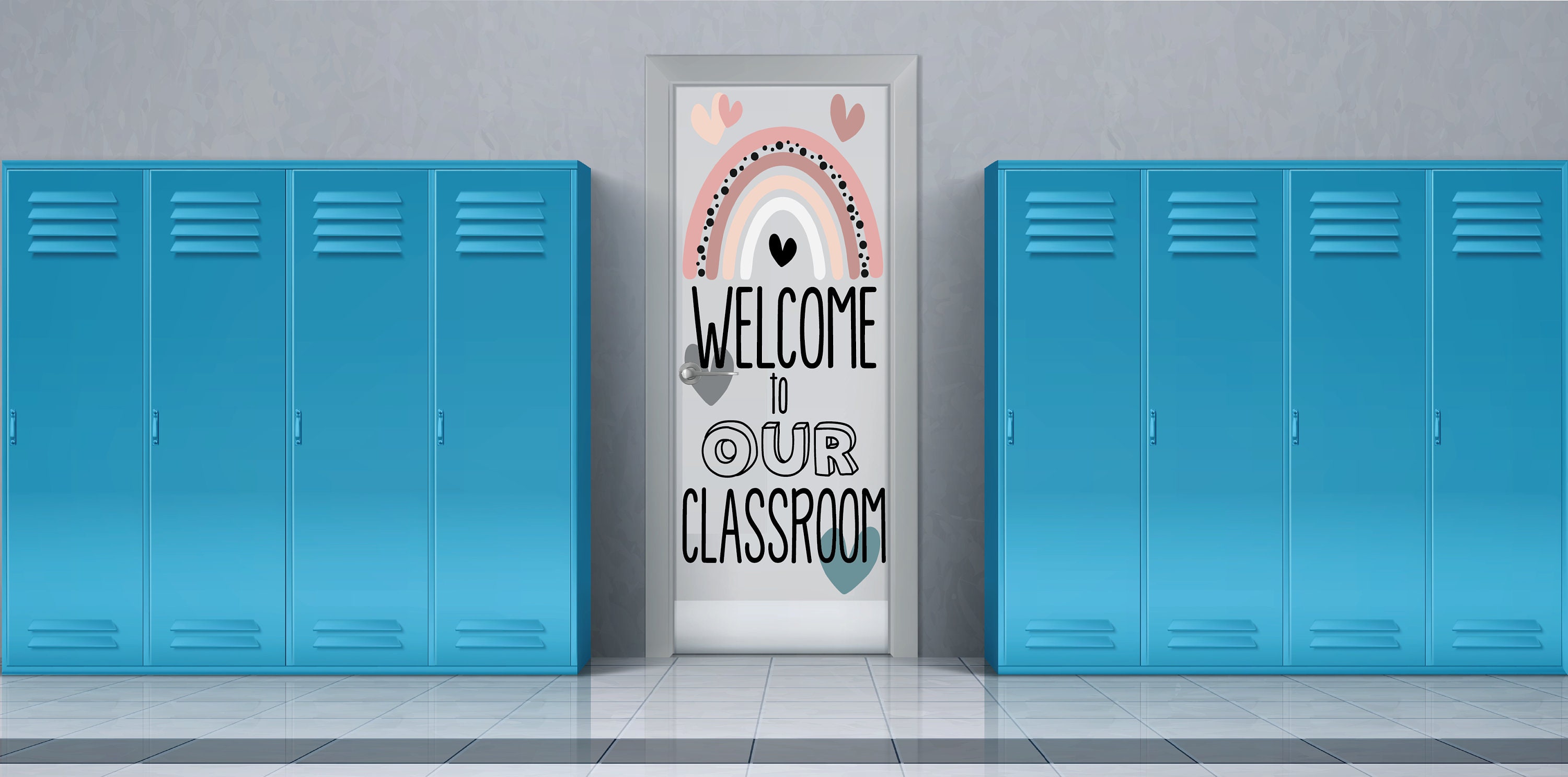 Boho Rainbow Printable Bulletin Board/classroom Door Display Kit ...