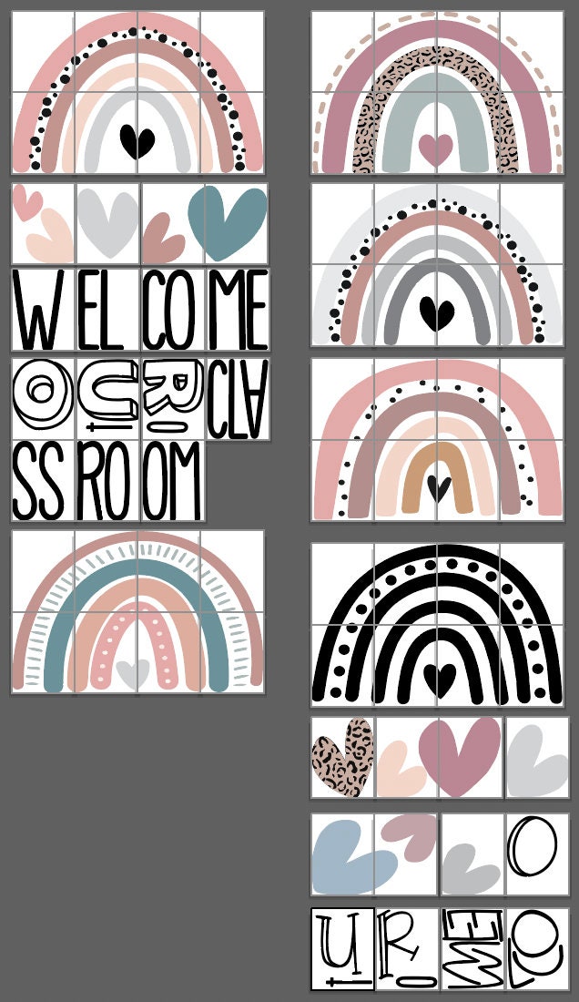 Boho Rainbow Printable Bulletin Board/classroom Door Display - Etsy