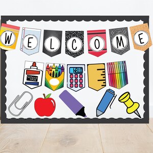 Welcome Banner Printable Bulletin Board/classroom Door Display Kit ...