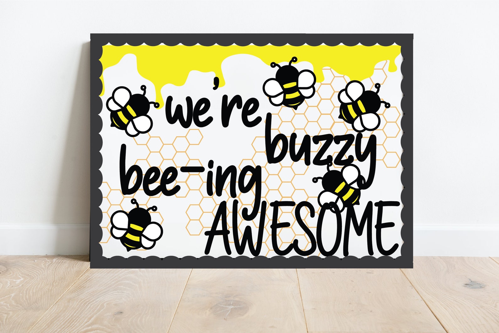 Bee Theme Printable/svg Bulletin Board/classroom Door Display Kit ...