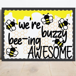 Bee Theme Printable/svg Bulletin Board/classroom Door Display Kit ...