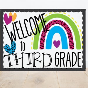 Bright Theme Grade Level Printable Bulletin Board/classroom Door ...
