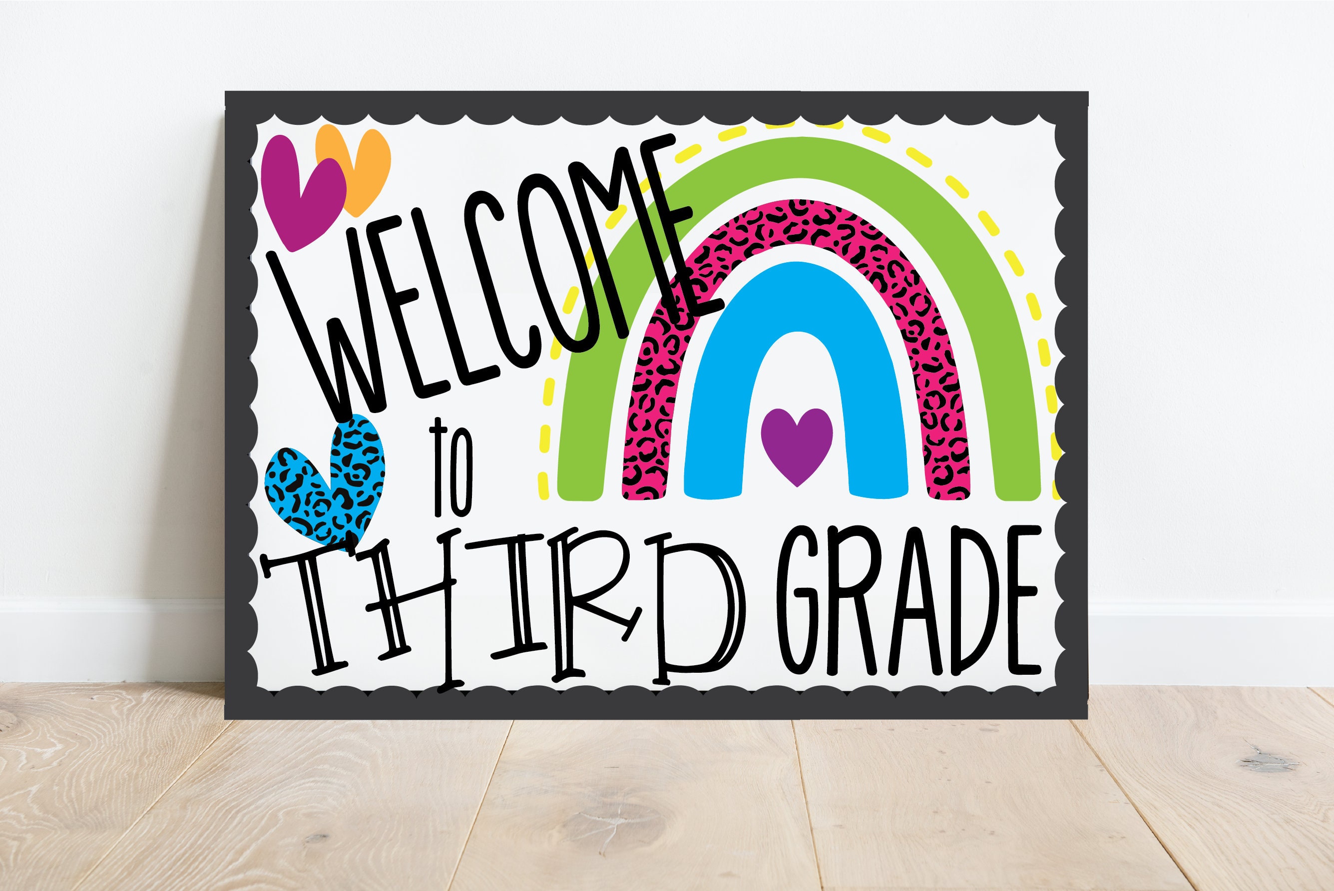 Bright Theme Grade Level Printable Bulletin Board/classroom Door ...