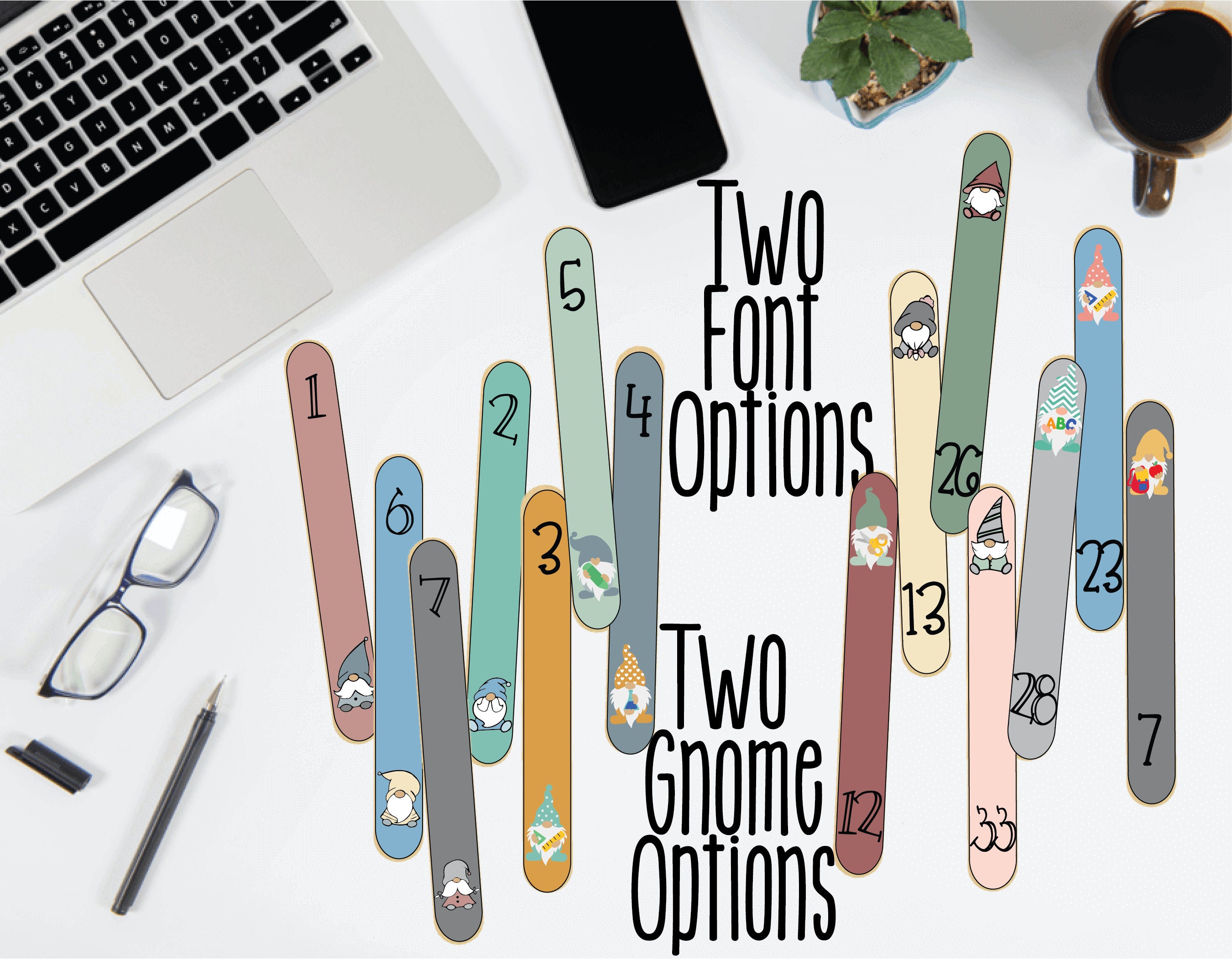Gnome Theme Printable Number/name Stick Labels editable Version ...