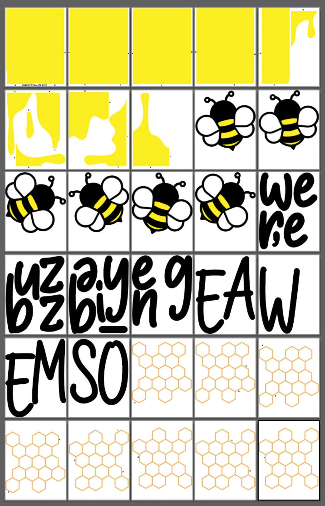 Bee Theme Printable/svg Bulletin Board/classroom Door Display Kit ...