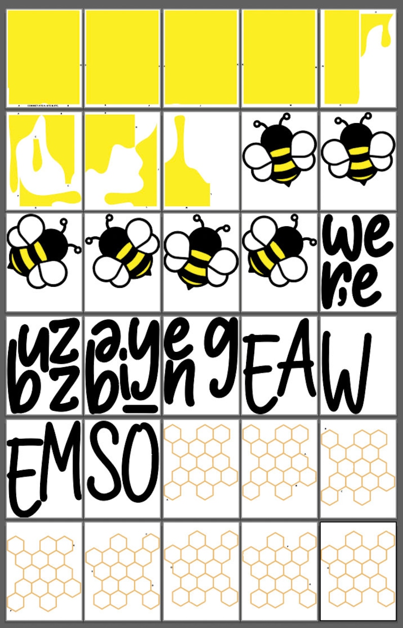 Bee Theme Printable/svg Bulletin Board/classroom Door Display Kit ...