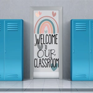 Boho Rainbow Printable Bulletin Board/classroom Door Display Kit ...