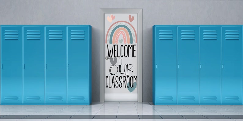 Boho Rainbow Printable Bulletin Board/classroom Door Display Kit ...