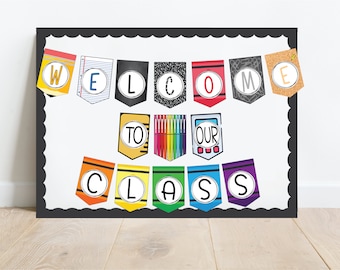 BOHO RAINBOW Classroom Door Display Editable Neutral - Etsy