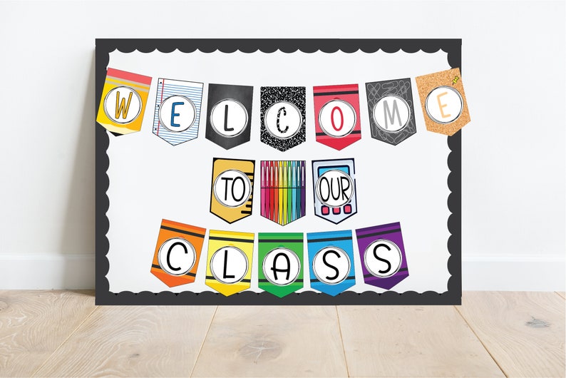 Welcome Banner Printable Bulletin Board/classroom Door Display Kit ...