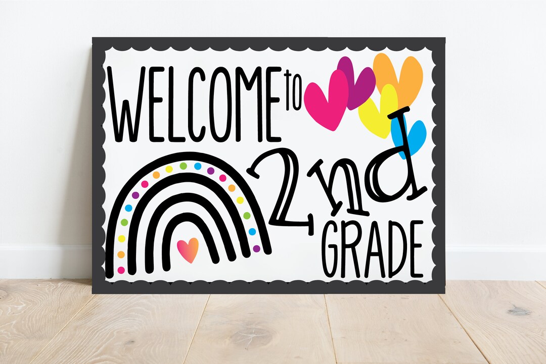 Bright Theme Grade Level Printable Bulletin Board/classroom Door ...