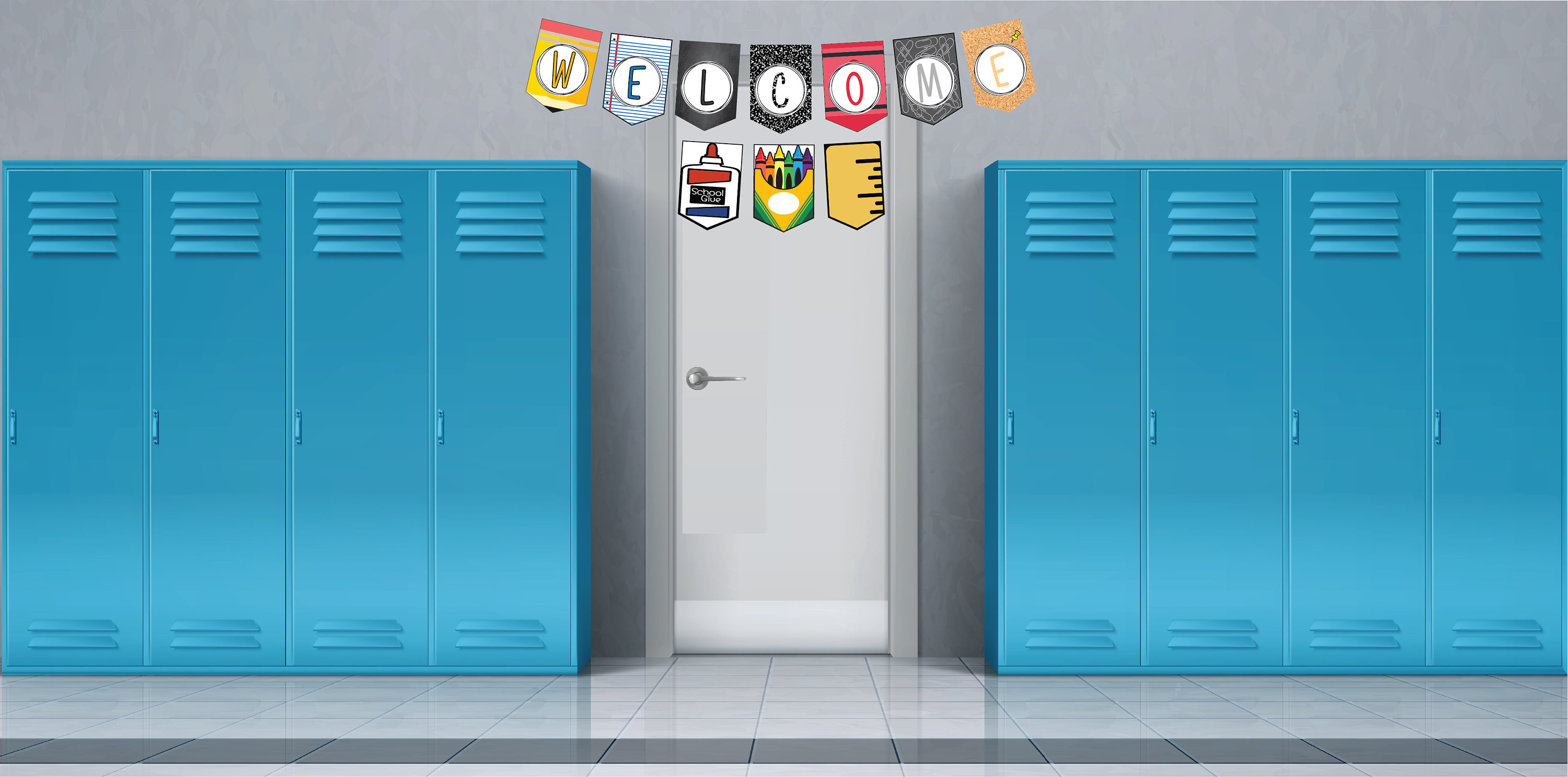 Welcome Banner Printable Bulletin Board/classroom Door Display Kit ...