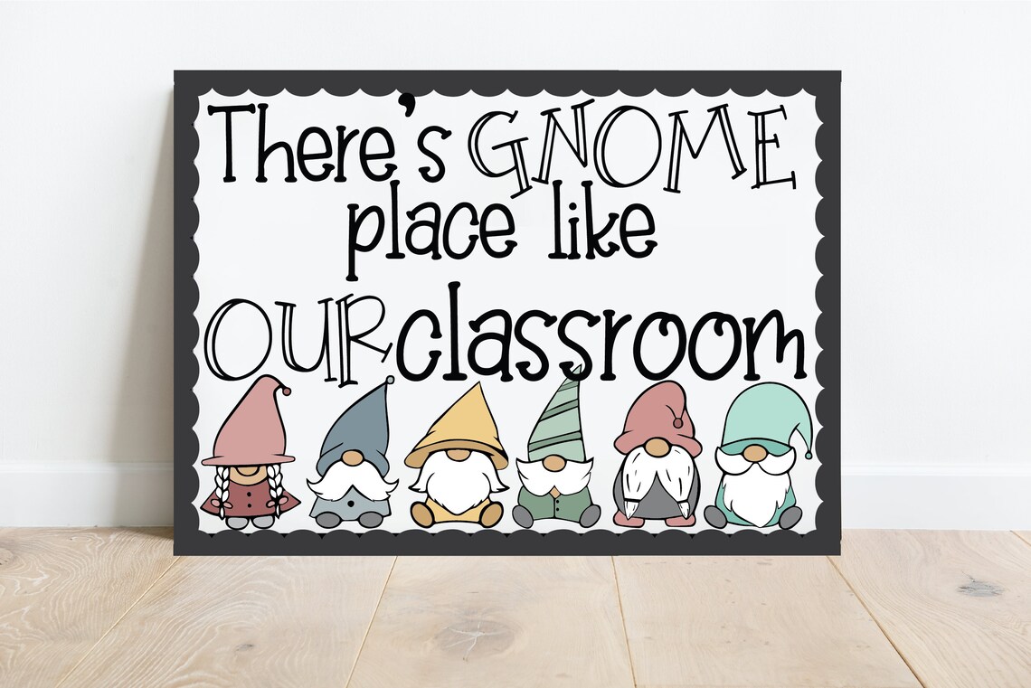 Gnome Place Printable Bulletin Board/classroom Door Display - Etsy