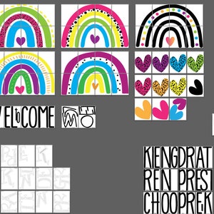 Bright Theme Grade Level Printable Bulletin Board/classroom Door ...