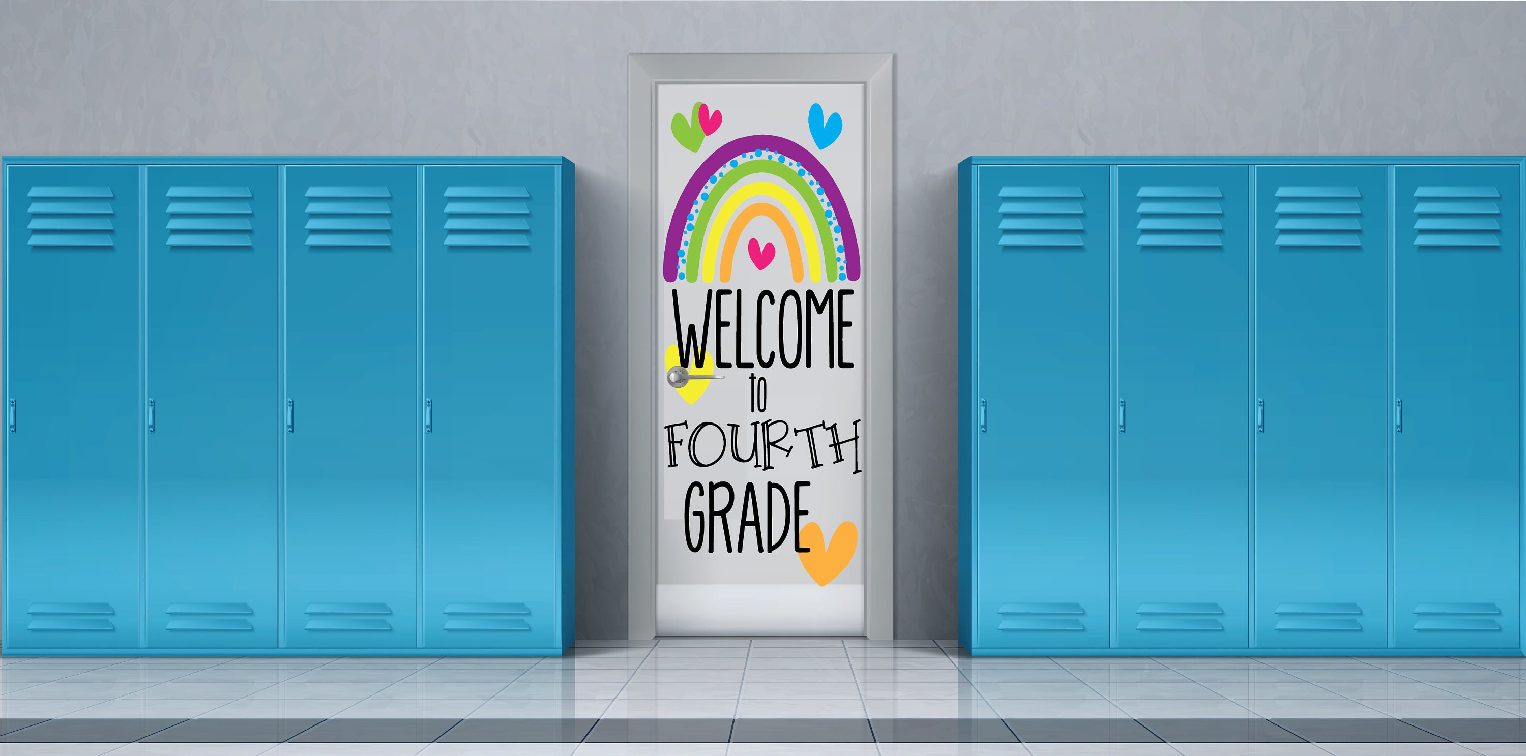 Bright Theme Grade Level Printable Bulletin Board/classroom Door ...