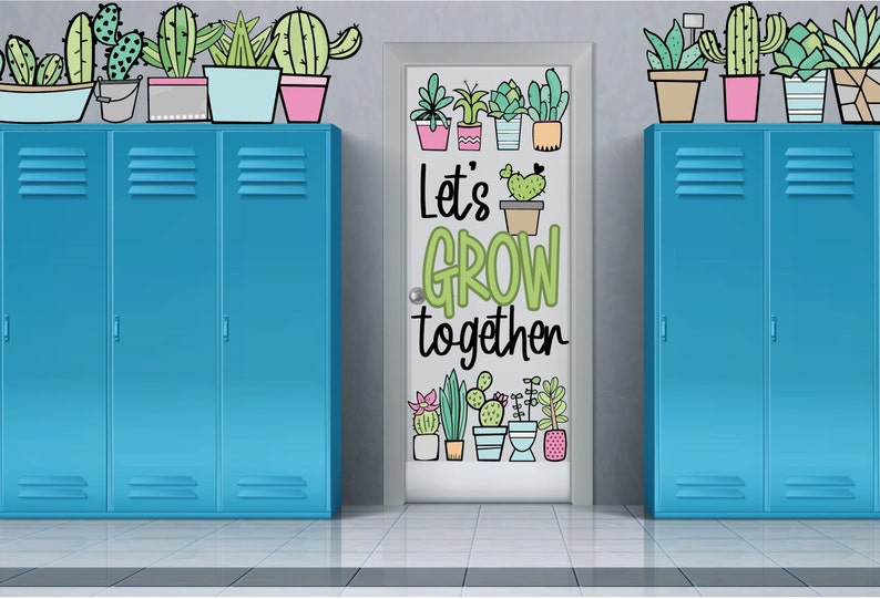 Let's Grow Printable Bulletin Board/classroom Door Display Kit, Teacher ...