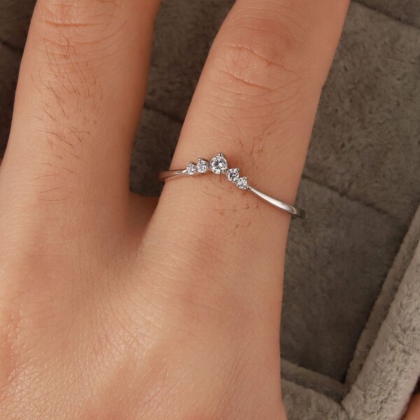 Chevron Wedding Band - Etsy