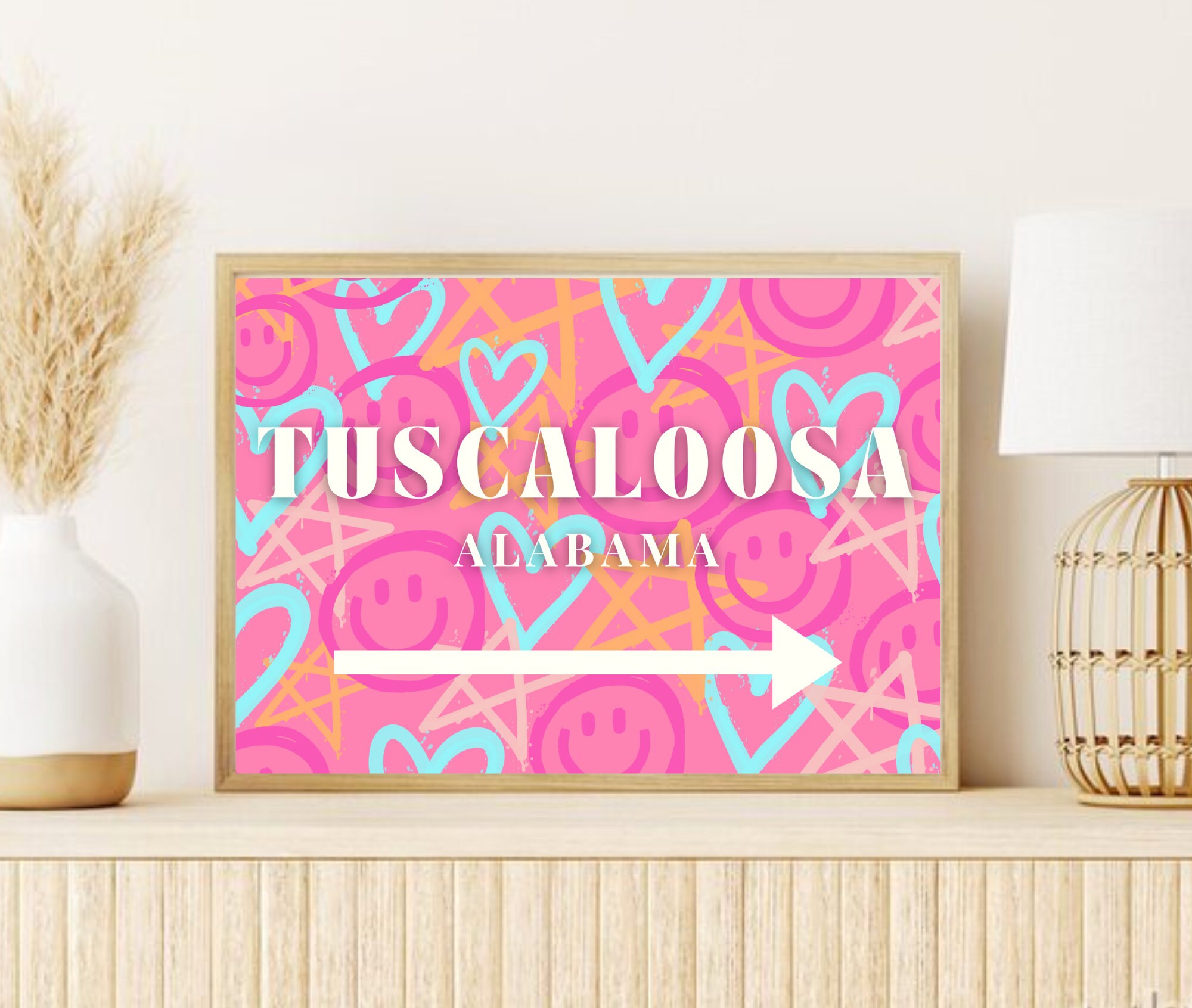 PREPPY Pastel Pink, University of Alabama, DIGITAL DOWNLOAD, Trendy ...