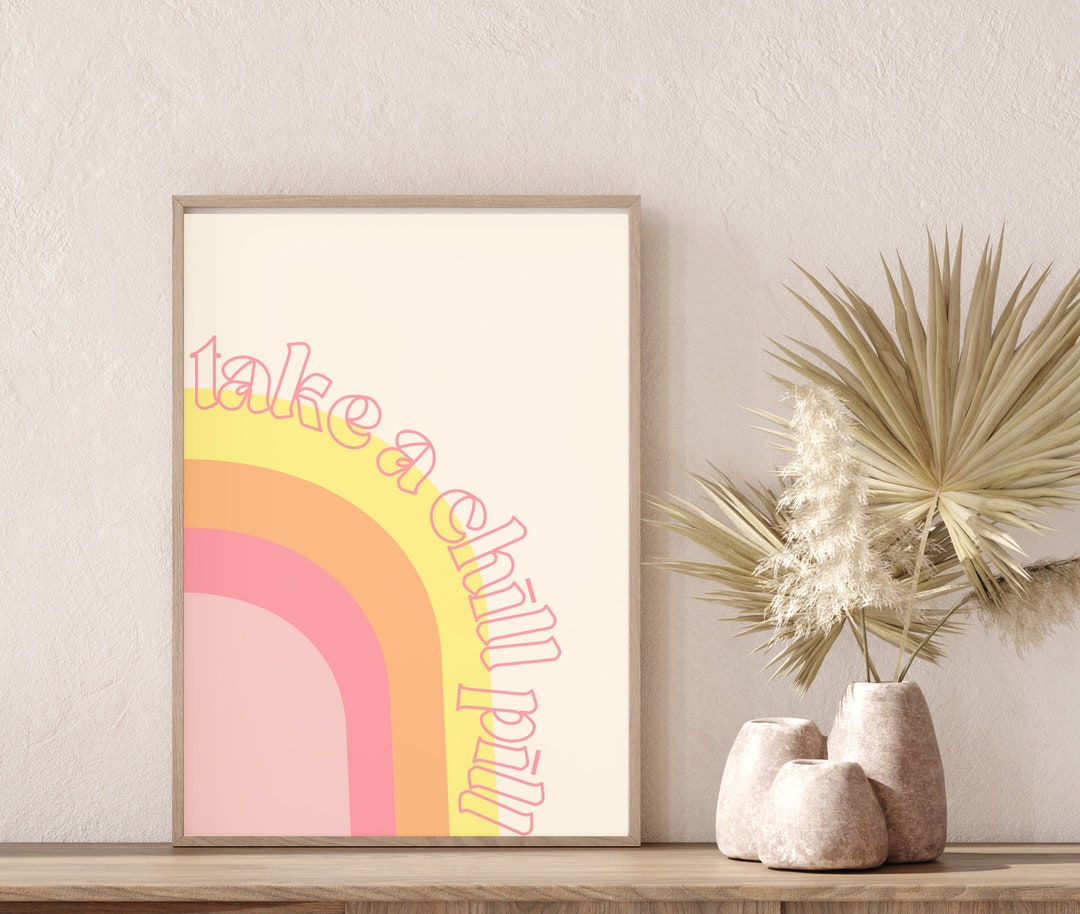 PREPPY "chill Pill" Wall Art / Digital Download / Trendy - Etsy