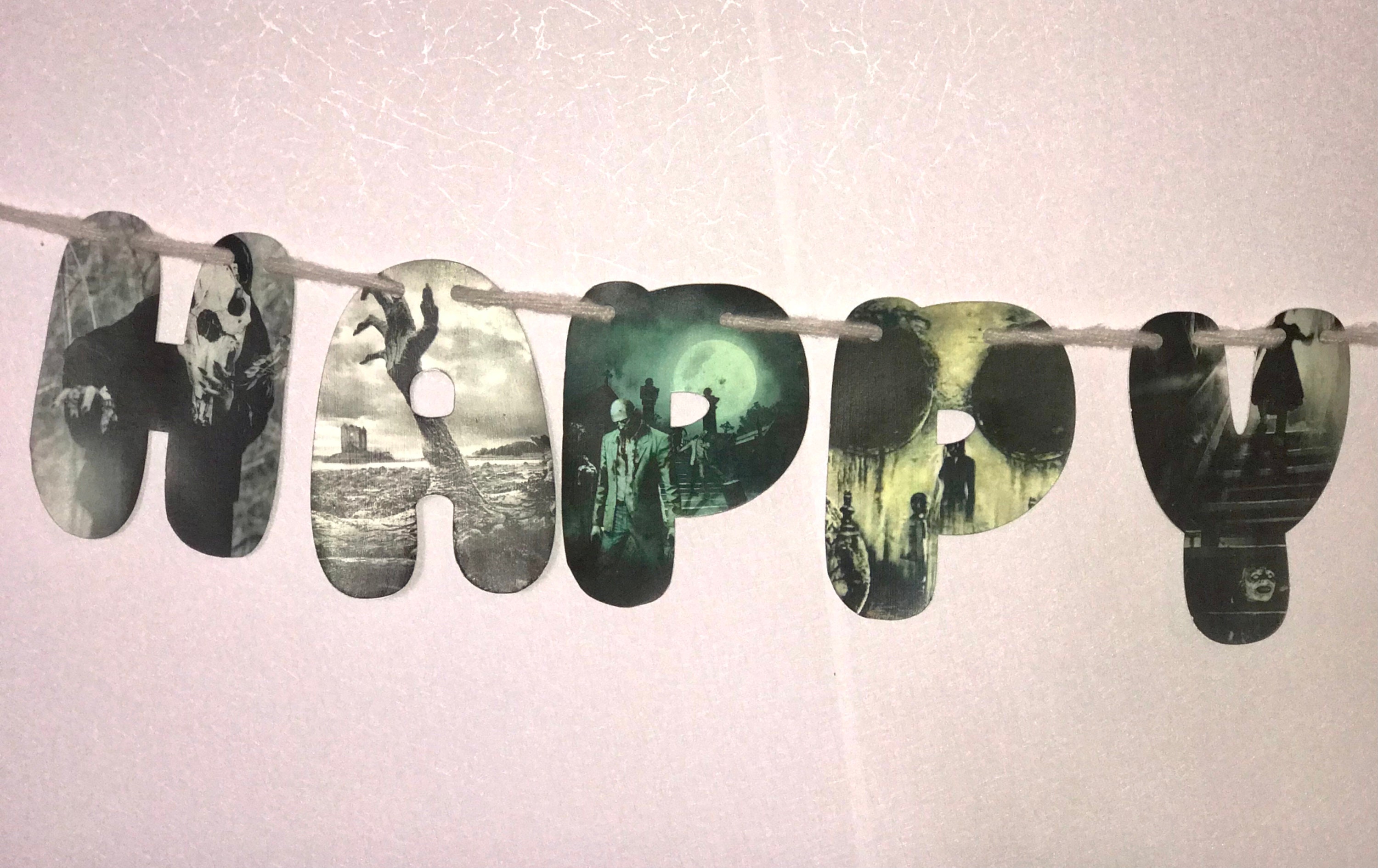 Creepy Birthday Banner - Etsy